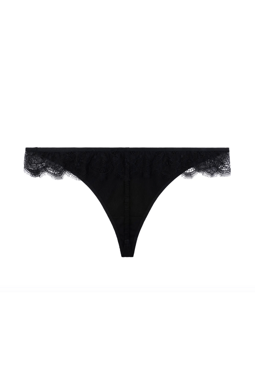 Francesca String Brief Black – super.